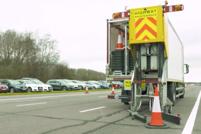 Video | Kier tests robot cone-laying truck on A5 and M54 - Construction ...