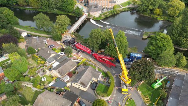 Temporary bridge installation in pictures