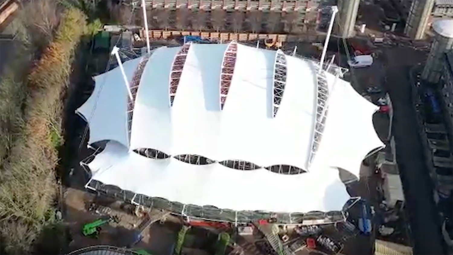 Video | Drone shows one of Europe’s ‘most complicated roof structures’
