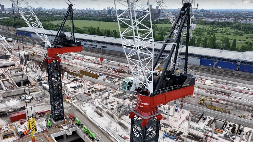 Video | Footage shows two of the world’s biggest tower cranes at HS2 ...